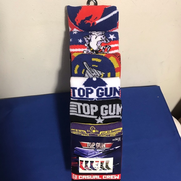 Bioworld | Underwear & Socks | New Top Gun Movie 6 Pr Casual Crew Socks ...